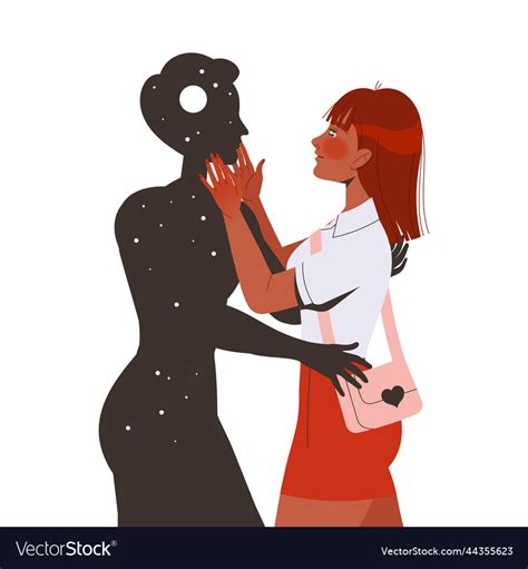 Relationship Problems With Woman Standing Vector Image