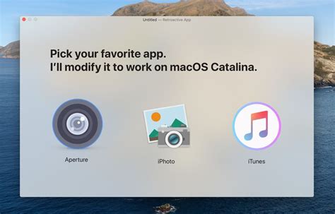 Retroactive Restaure Aperture Iphoto Et Itunes Sur Macos Catalina