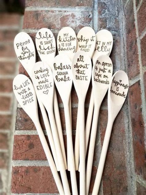 These Unique Wood Burned Spoons Look Great Displayed On The Counter Of