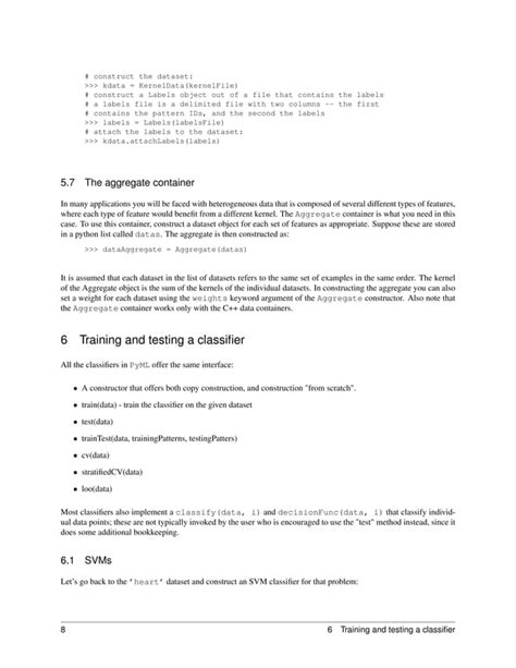 PyML A Python Machine Learning Package PDF