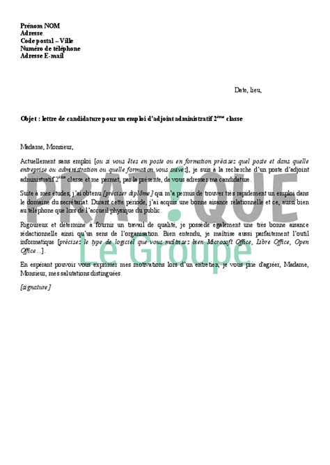 Modèle Lettre De Candidature lettre motivation candidature spontanee