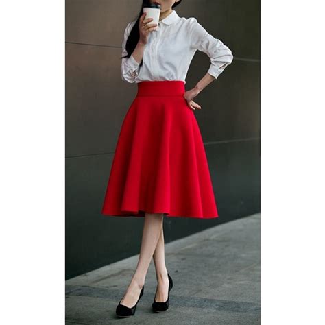 Jual Rok Flare 78 Mekar Scuba Lipit Selutut Model Terbaru Shopee