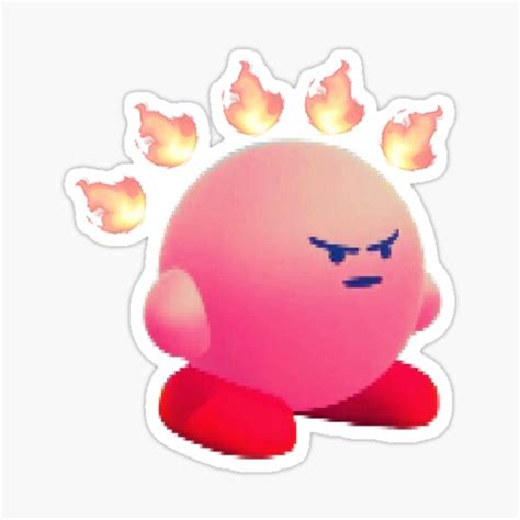 Angry Kirby Stickers Redbubble