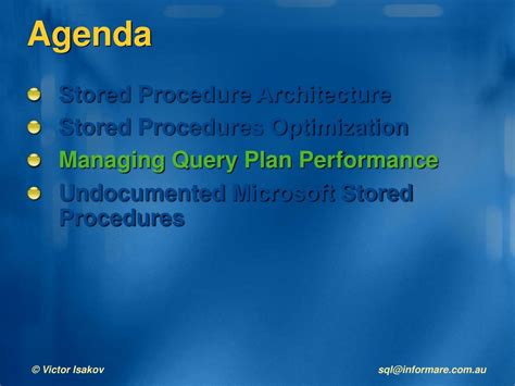 ppt sql server stored procedures architecture and performance