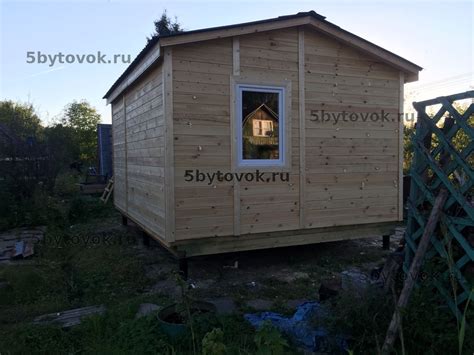 Деревянный дачный домик 5 на 4 метра строительство в поселке Чаща