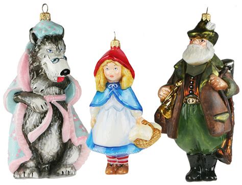 Набор стеклянных ёлочных игрушек «Красная шапочка Mostowski And Komozja — купить в интернет магазине