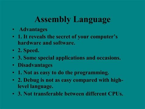 Ppt Assembly Language Powerpoint Presentation Free Download Id1482128