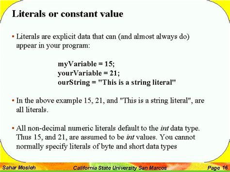 Class Objects Data Types And Data Declaration Sahar