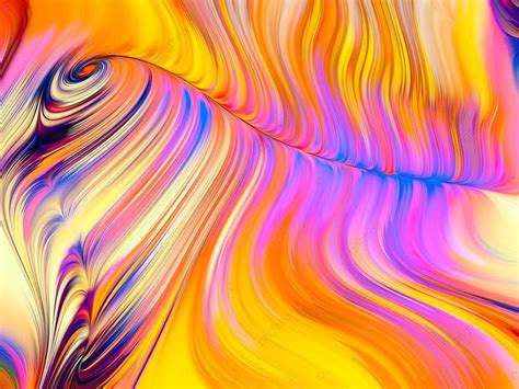 Abstract Design From Interacting Colors Overflow Colors Series Photo