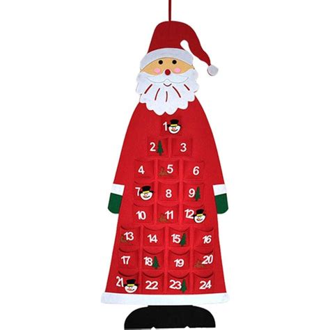 B Baosity Cepler ile Noel Advent Takvim Keçe Noel Baba Ev Dekorasyon Kırmızı Hepsiburada Global
