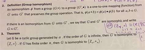 Solved An Isomorphism Phi From A Group G To A Group G