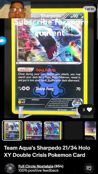 Team Aquas Sharpedo 21 34 Holo Xy Double Crisis Pokemon Card Review Fyp Shorts Short Pokemon