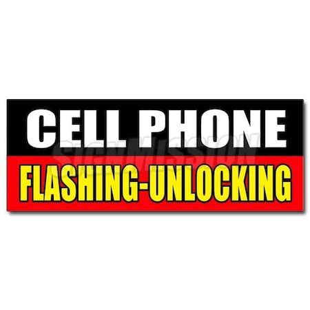 Signmission Cell Phone Flashing Unlocking Decal Sticker Full Partial