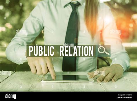 Writing Note Showing Public Relation Business Concept For Practice Of
