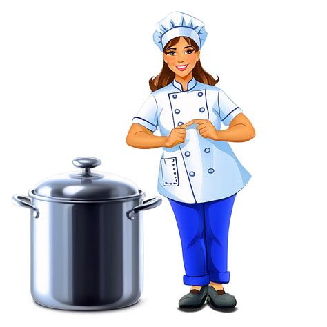 Download Girl Chef Cartoon Png Yhu83