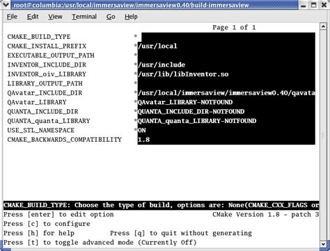 Compiling Immersaview Using Cmake For Mac Os Using The Curses Cmake