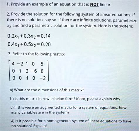 Matrix Linear Equations No Solution Tessshebaylo