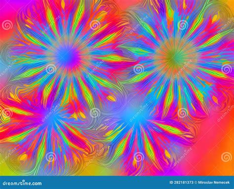 Abstract Floral Design Generative Ai Illustration Stock Illustration Illustration Of Colorful