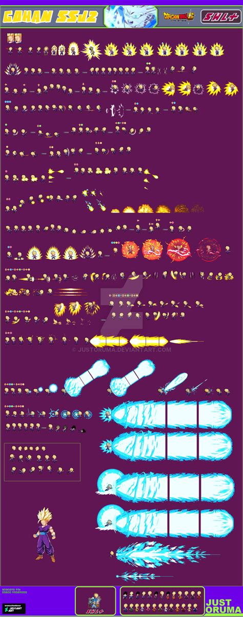 Teen Gohan Ssj2 Sprite Sheet Swl Sale By Justoruma On Deviantart