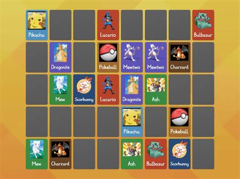 Pokemon Match Combine Os Pares