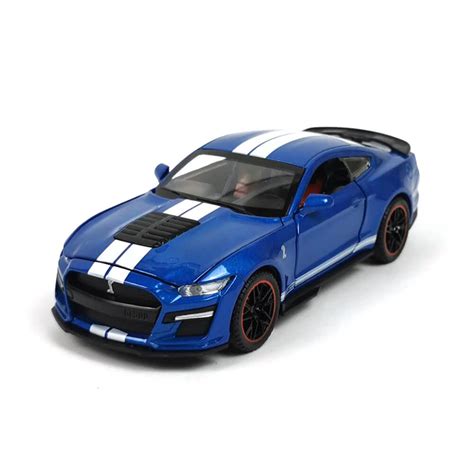 Метална кола Ford Mustang Shelby Gt500 С отварящи се врати Синя
