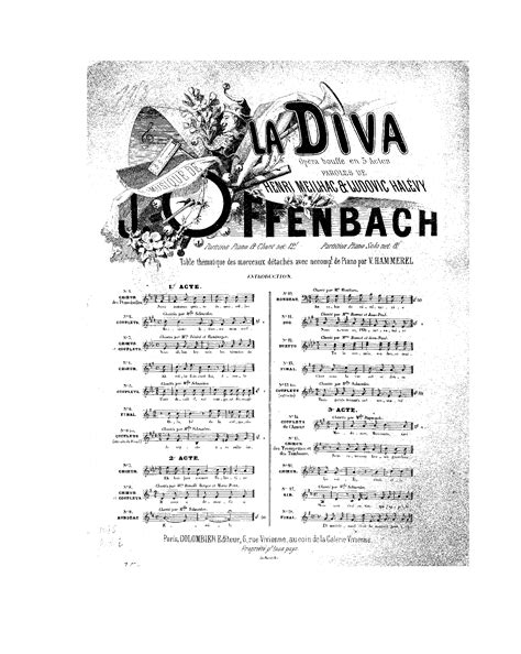 La Diva Offenbach Jacques Imslp