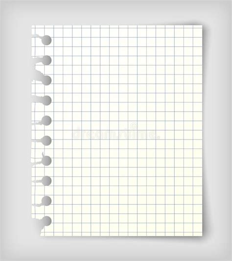 Note Paper Sheet With Squares Stock Vector Illustration Of Grid Notepaper 43270305