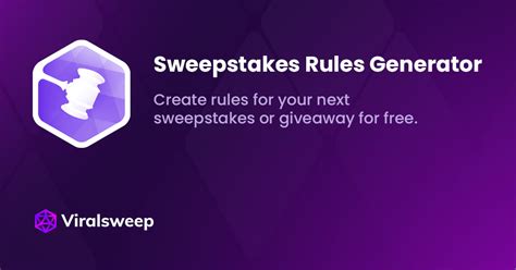 Sweepstakes Rules Generator Viralsweep