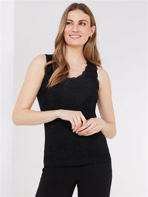 Sleeveless Lace Front Tank Top Suzy Shier
