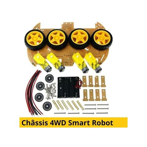 Generic Châssis 4 Moteurs 4 Roues Accessoires Smartbot Car Jeu Diy Programmable Arduino à
