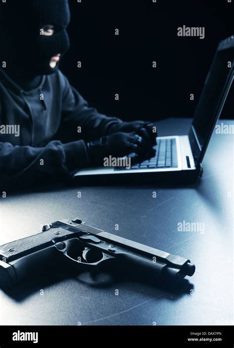Hacker Stealing Data Stock Photo Alamy
