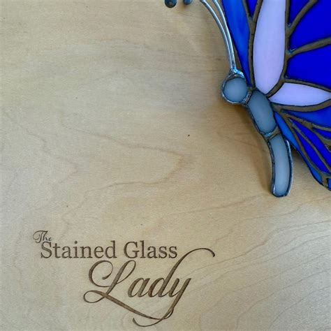 Handcrafted Stained Glass 3 Dimensional Butterfly In Blue Unique T