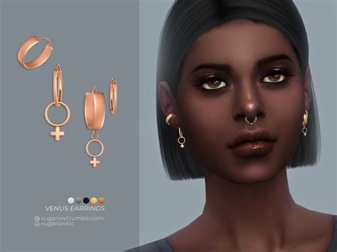 Venus Earrings By Sugar Owl Created For The Sims Emily CC Finds