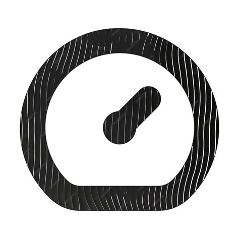 Premium Photo Tachometer Icon Black White Lines Texture