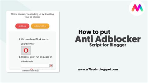 How To Put Powerfull Anti Adblocker Script In Blogger Adblock Killer Sr7feeds