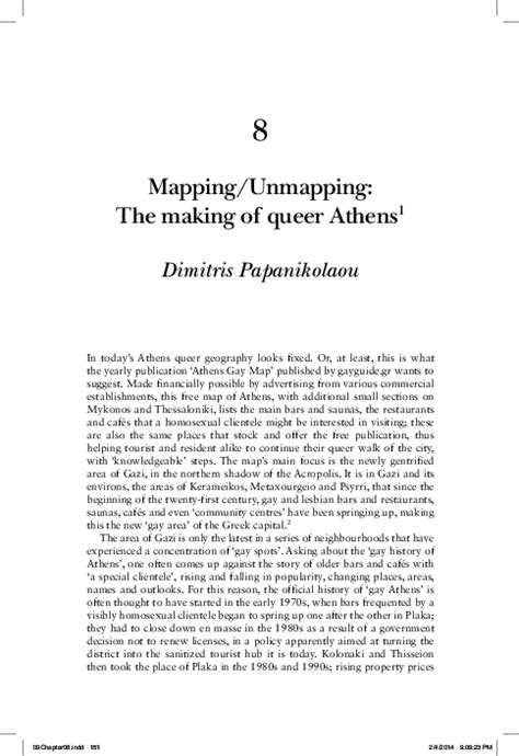 Pdf ‘mapping Unmapping The Making Of Queer Athens
