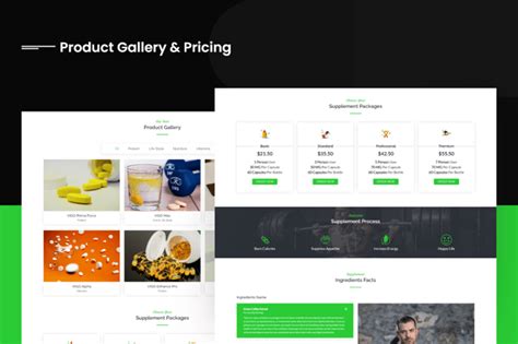 Vigo Health Supplement Landing Page Html Template Design Template Place