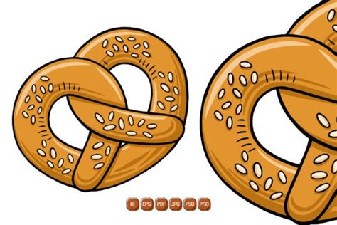 Pretzel Vector Illustration Graphic By Medzcreative · Creative Fabrica