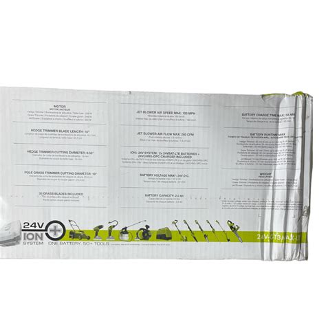 Sun Joe 3 Tool Cordless Garden Combo Kit 24v Hedger Trimmer And Leaf B