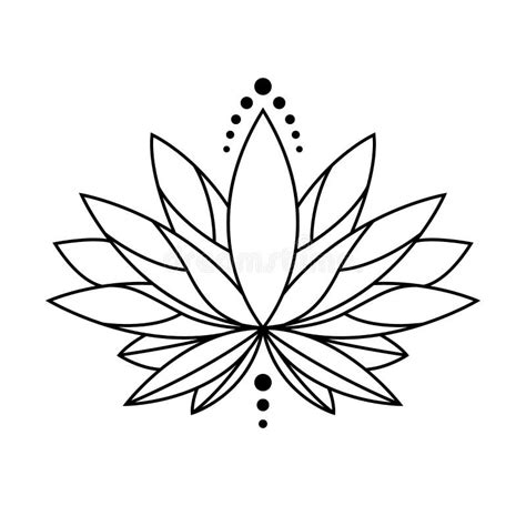 Lotus Monochrome Flowers Leaves Background Lorem Ipsum Art Design