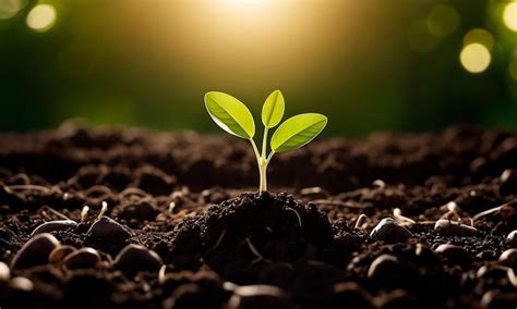 Las Plantas Crecen Desde El Suelo El Progreso De Las Plantas Crece La