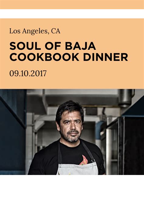 Soul Of Baja Cookbook Dinner Splash
