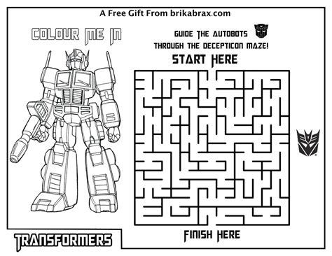Free Printable Transformers Colouring Sheet