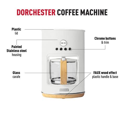 HADEN Dorchester Ultra Matte White 10 Cup Programmable Drip Coffee