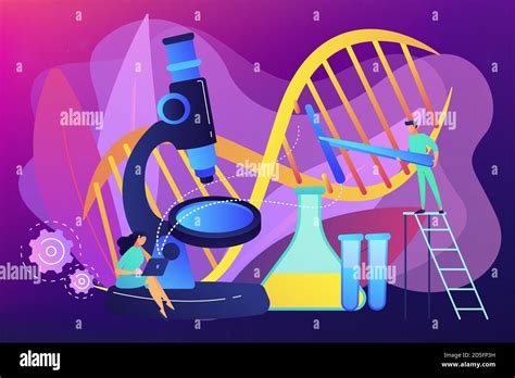 Genetic Engineering Concept Vector Illustration Stock Vector Image