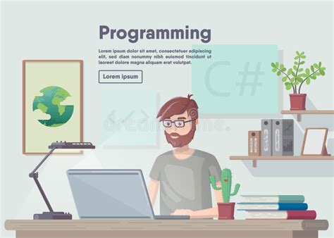 Banner Programming And Coding Stock Vector Illustration Of Designer