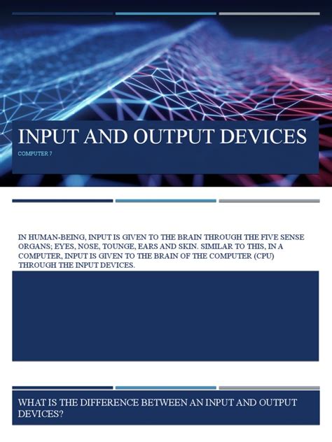 Input And Output Devices Pdf Inputoutput Computing