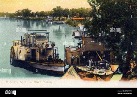 River Murray At Morgan South Australia With Paddle Steamers Tolarno