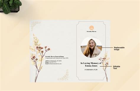 Funeral Pamphlet Template In Word Download