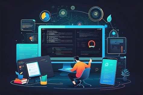 Premium Photo Software Code Testing Concept Illustration